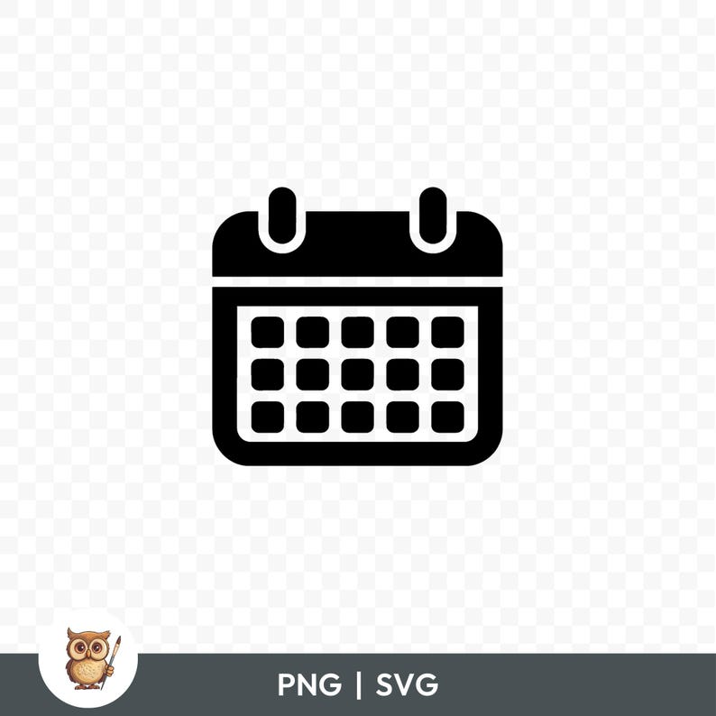 Calendar Icon SVG Bundle, Calendar Clipart, 15 Calendar Icon Cut Files ...