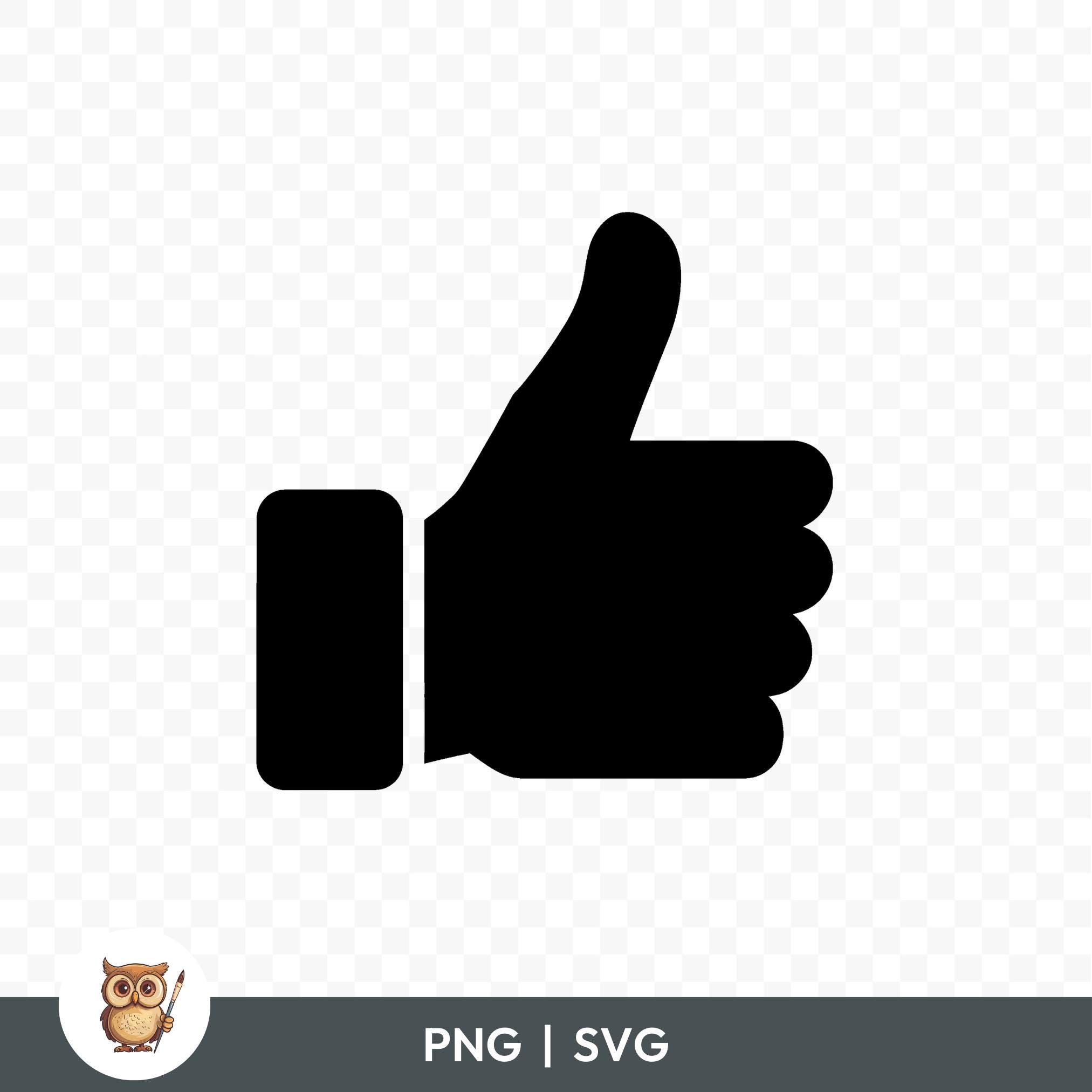 Thumbs up Silhouette SVG Bundle, Thumbs up Icon Clipart, 15 Like Icon ...