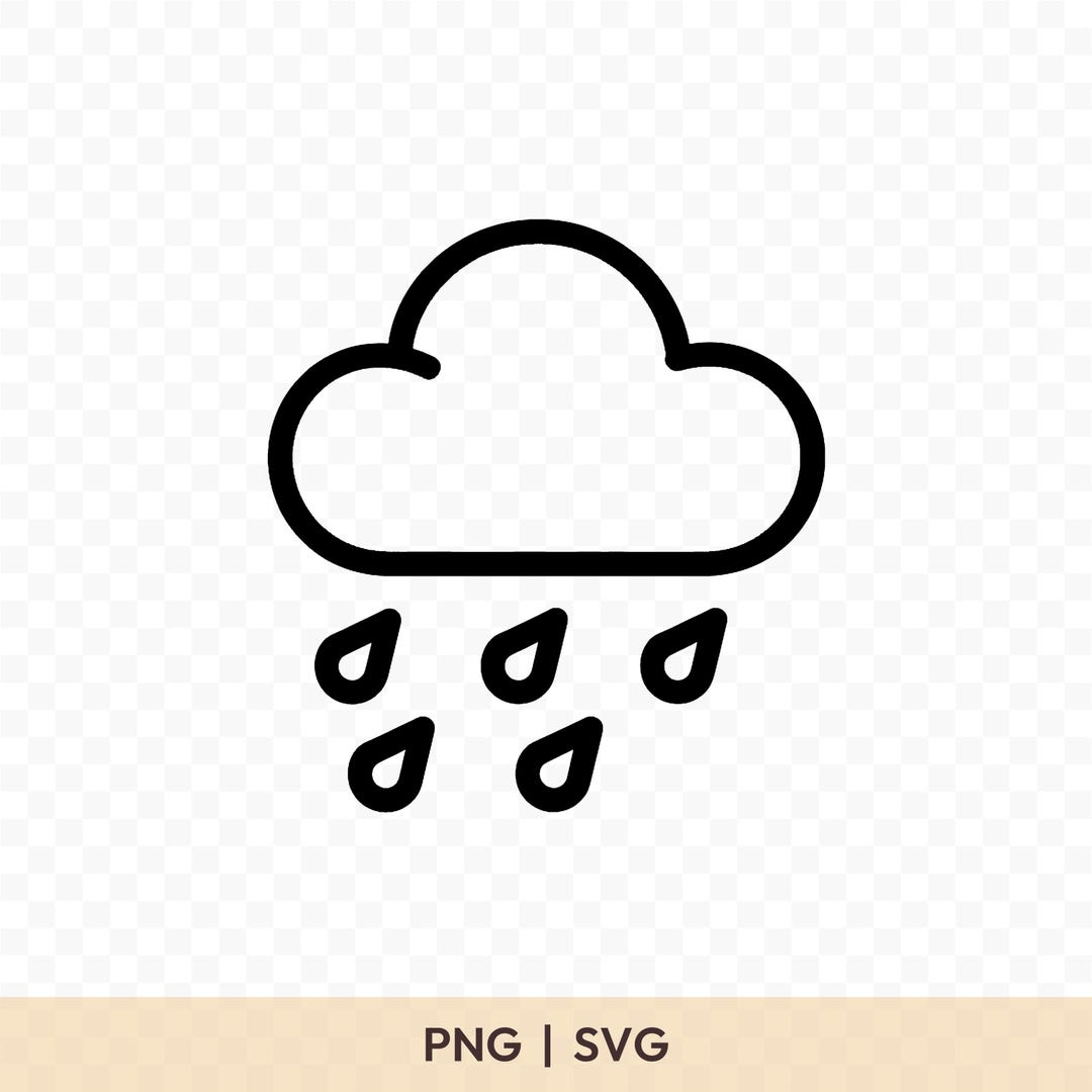 Raincloud SVG: Raincloud Cut File, Raincloud PNG, Raincloud Silhouette ...