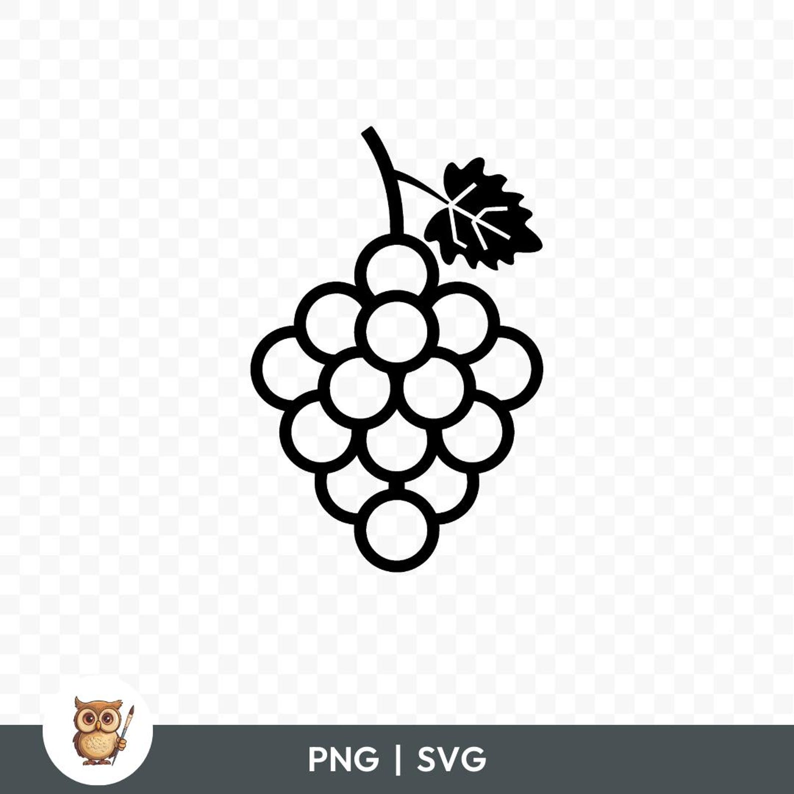 Bunch of Grapes SVG Bundle, Grapes Clipart, 15 Grapes Cut Files for ...