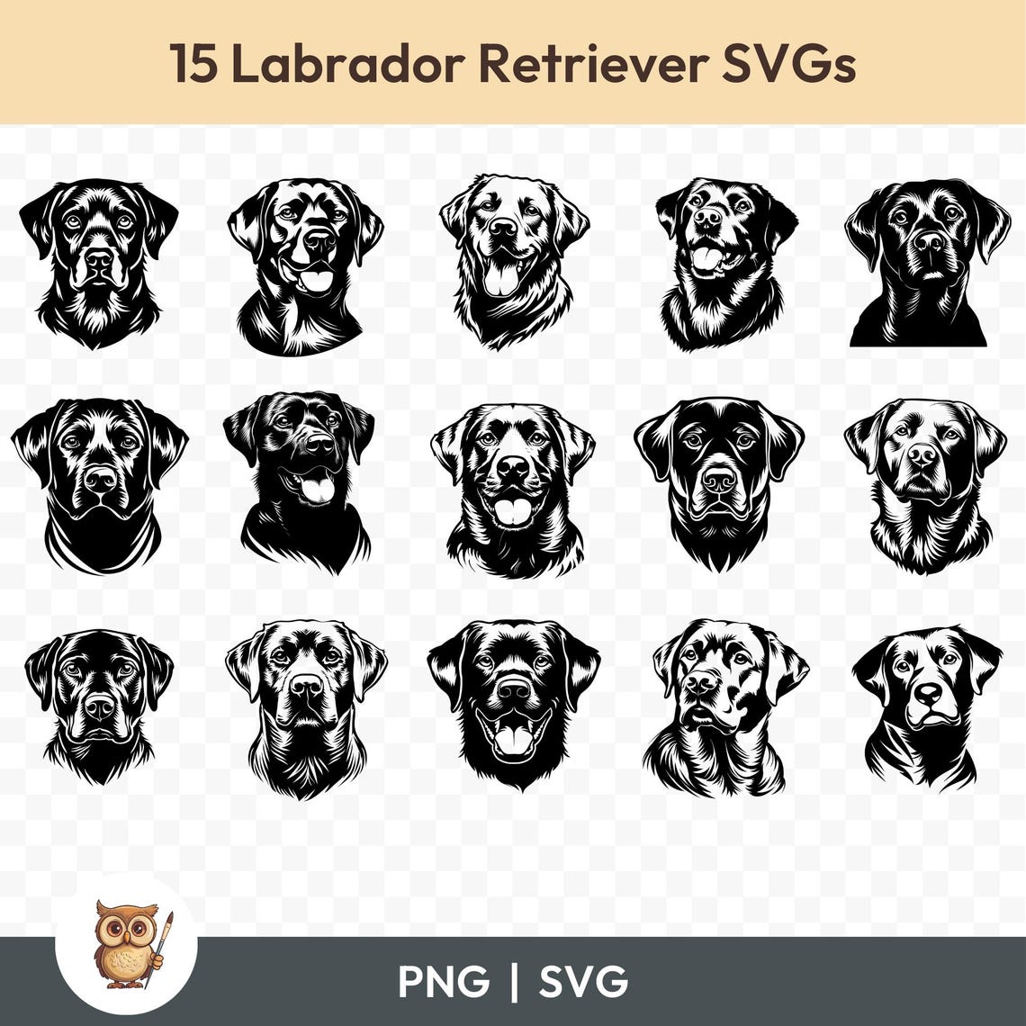 Labrador Retriever SVG Bundle, Labrador Clipart, 15 Labrador Cut Files ...