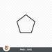 Pentagon Frame SVG Bundle, Pentagon Clipart, 15 Pentagon Monogram Cut ...