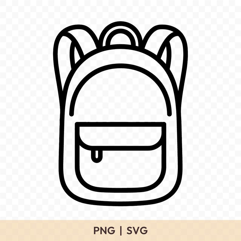 Child Backpack SVG: Backpack Cut File for Cricut, Silhouette, Digital ...