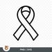 Awareness Ribbon SVG Bundle, Awareness Ribbon Clipart, 15 Ribbon Cut ...