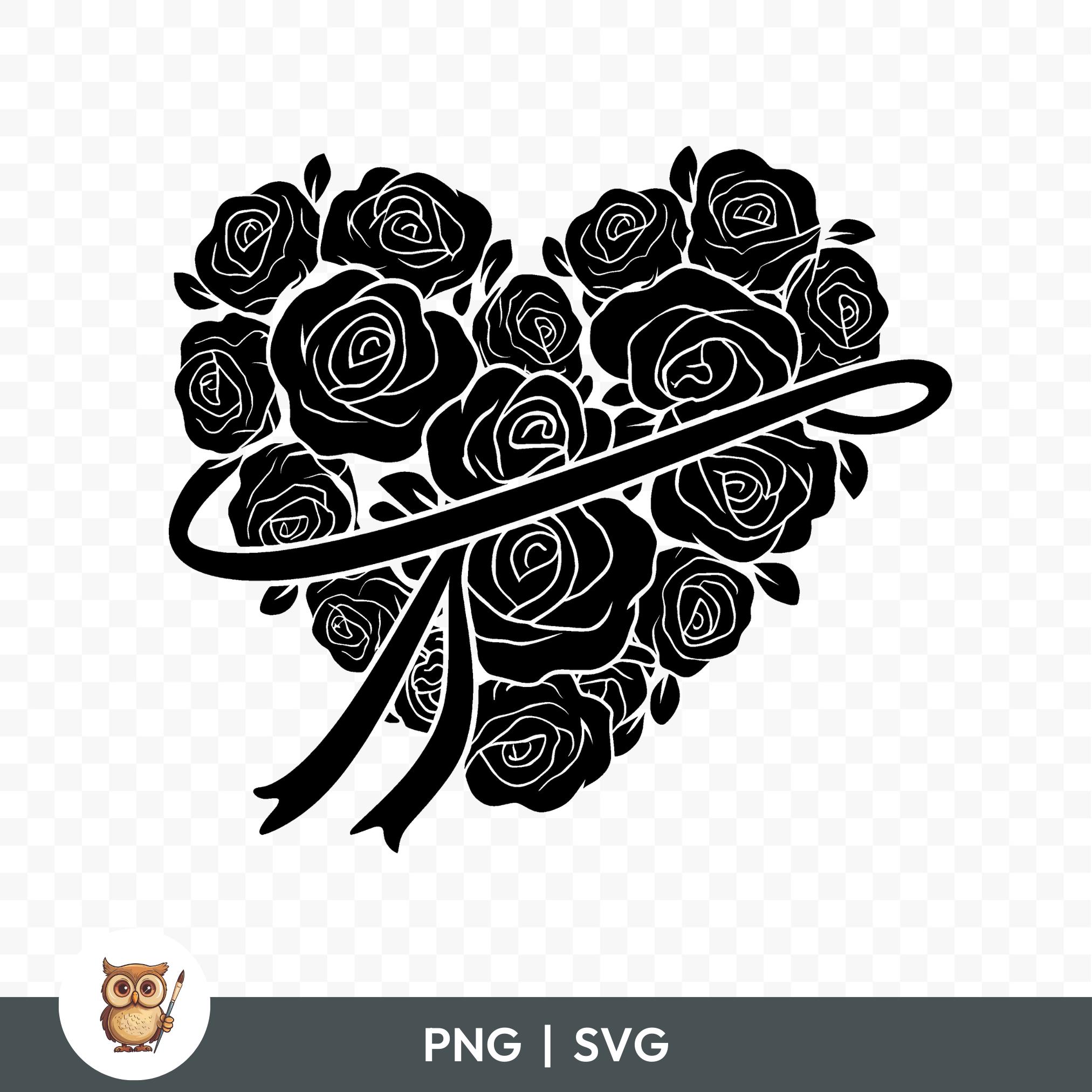 Floral Heart SVG Bundle, Floral Heart Clipart, 15 Flower Heart Cut ...