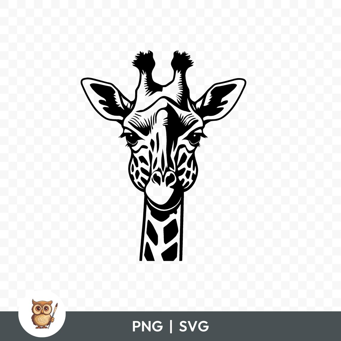 Giraffe Head SVG Bundle, Giraffe Head Clipart, 15 Giraffe Head Cut ...