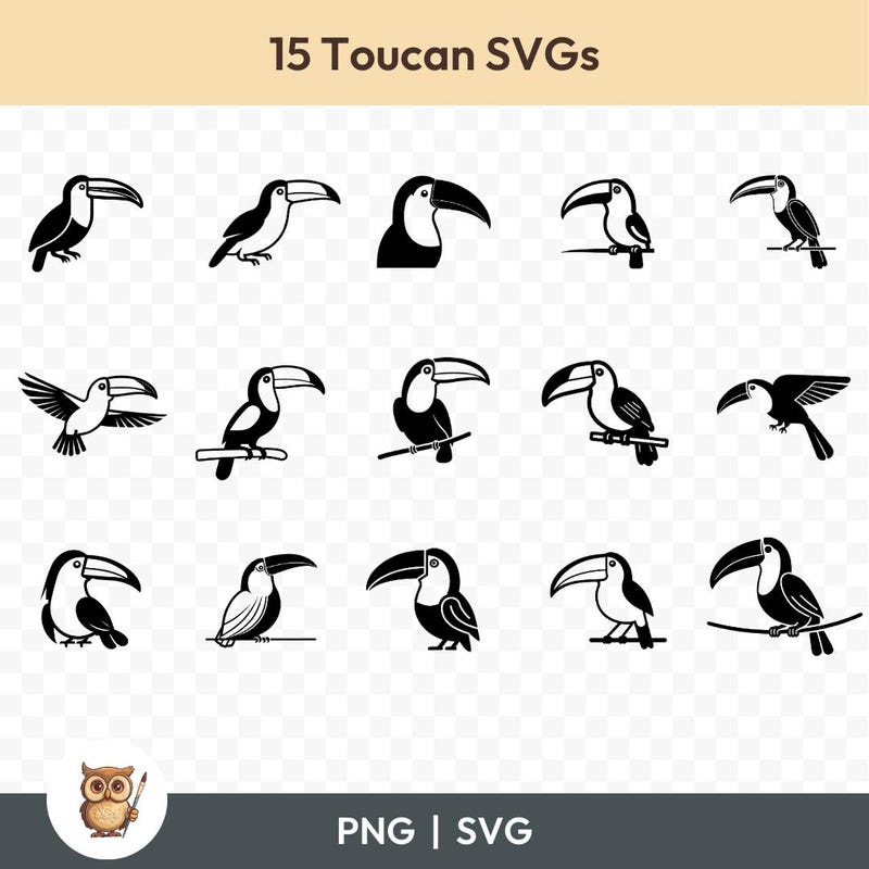 Toucan Svg - Etsy