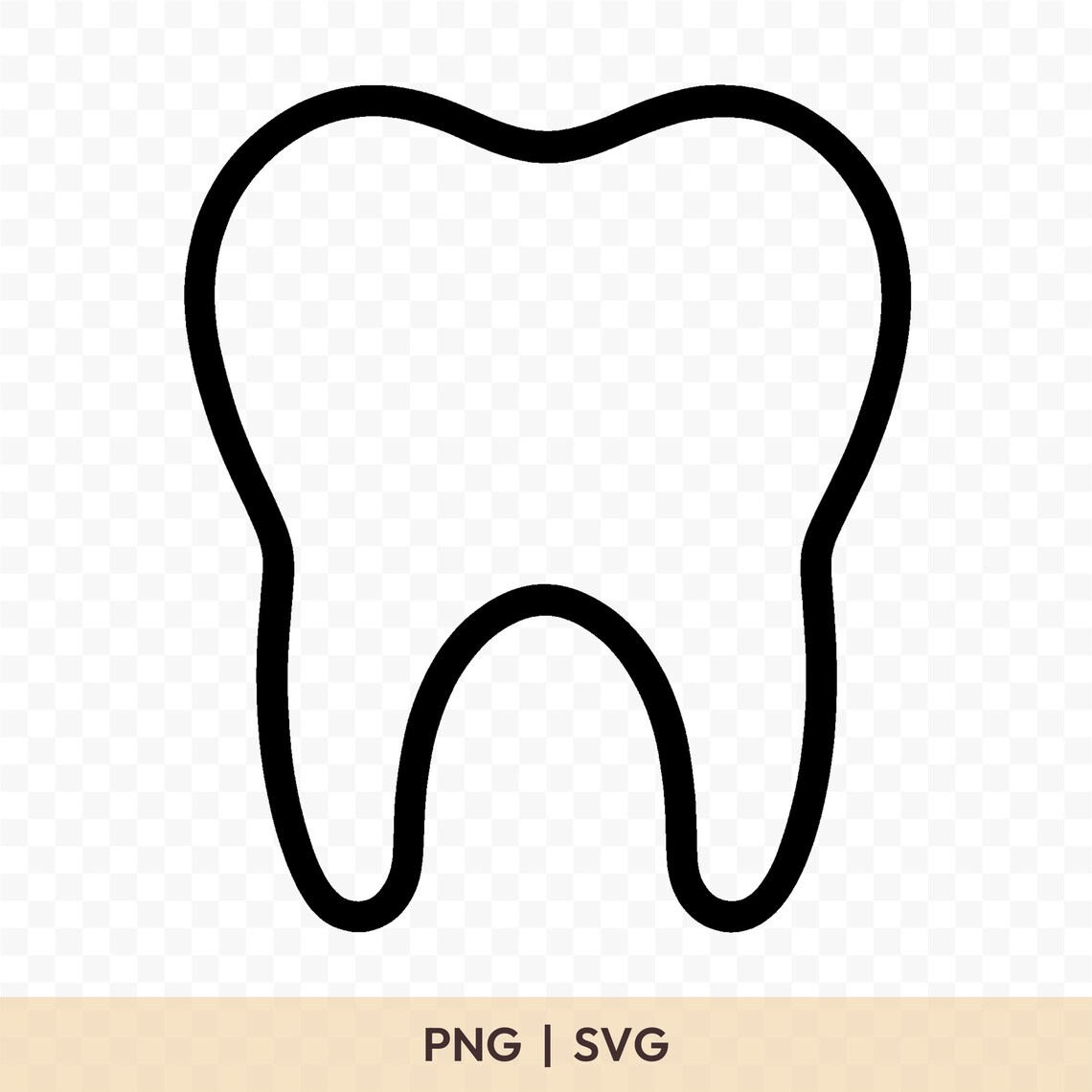 Tooth SVG: Cut File for Cricut, Silhouette, Digital Download, Printable ...