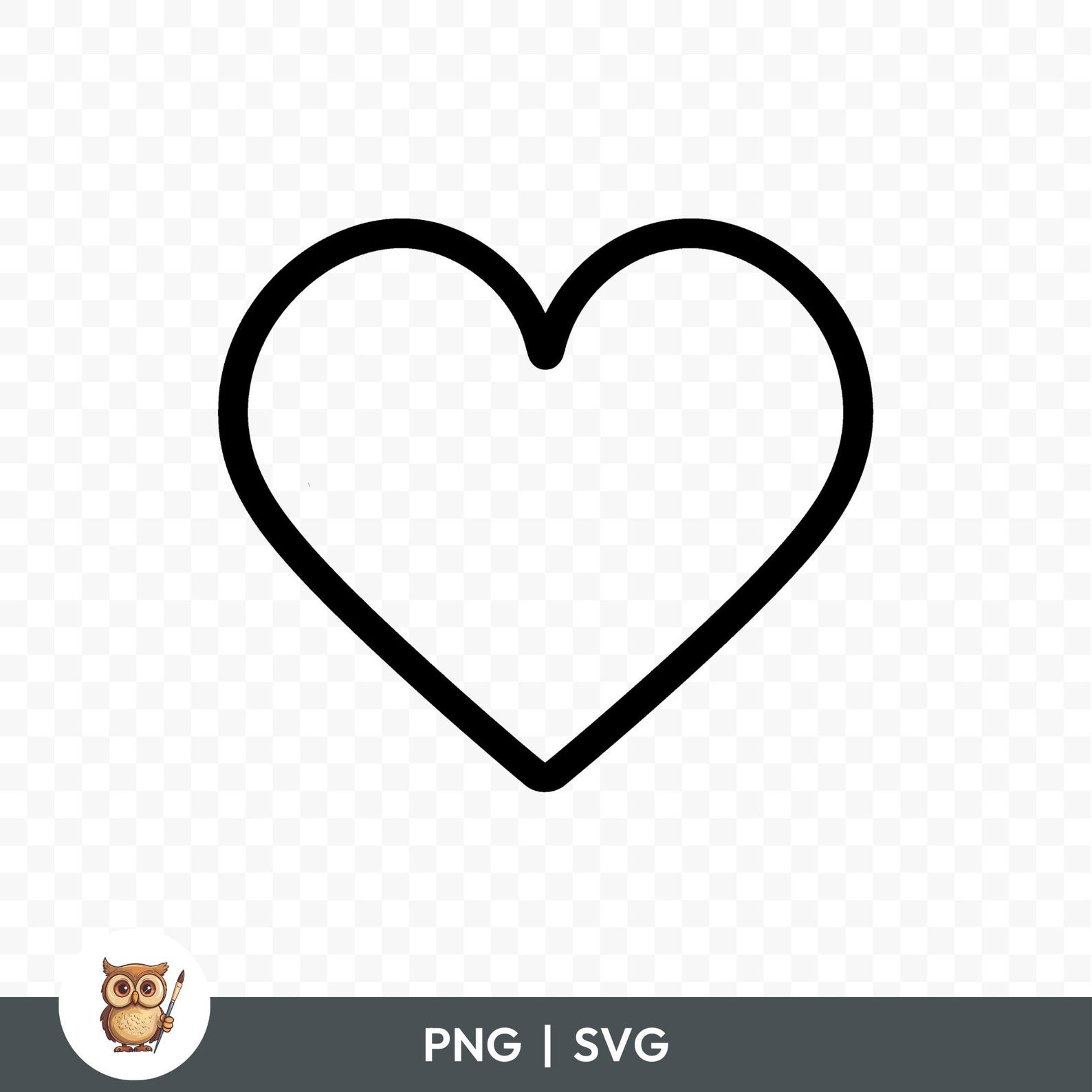 Heart Outline SVG Bundle, Simple Heart Clipart, 15 Heart Cut Files for ...