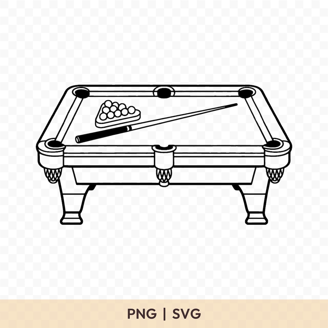 Billardtisch SVG: Pool Cut Datei für Cricut, Billardtisch Clipart ...