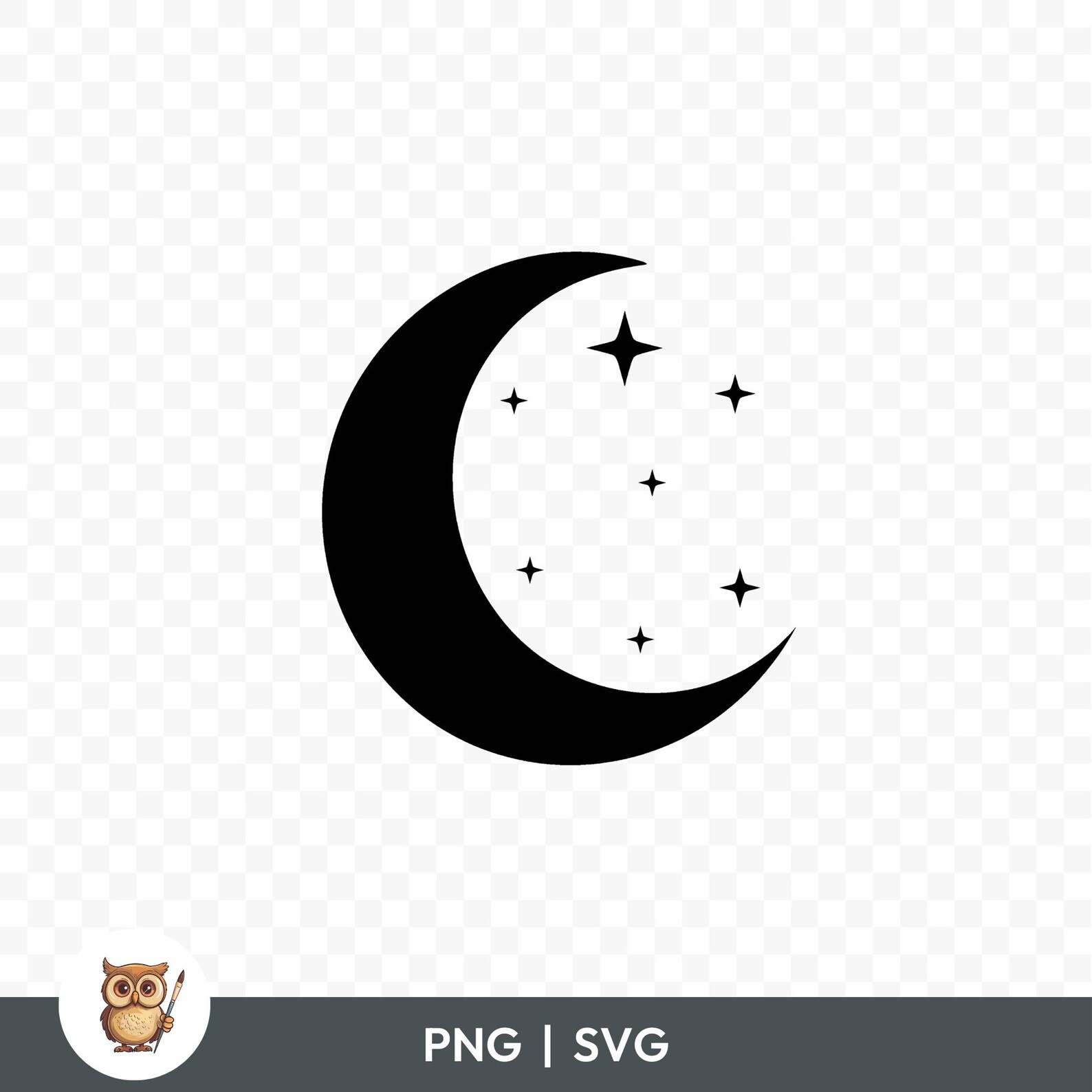 Crescent Moon SVG Bundle, Moon Clipart, 15 Moon Crescent Cut Files for ...