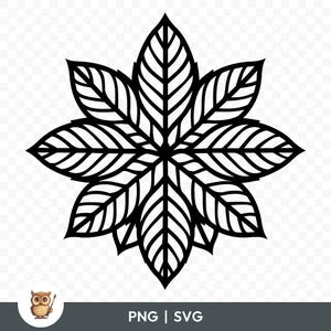 Leaf Mandala SVG Bundle, Leaf Mandalas Clipart, 15 Leaf Mandala Cut ...