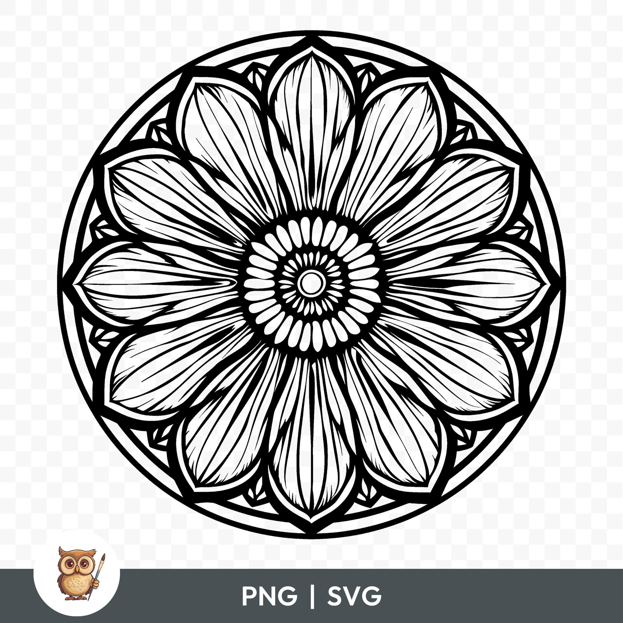 Daisy Mandala SVG Bundle, Daisy Mandala Clipart, 15 Daisy Mandala Cut ...