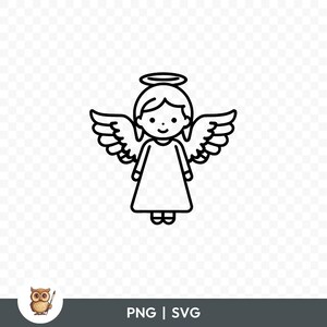 Angel Outline SVG Bundle, Angels Clipart, 15 Angel Cut Files for Cricut ...