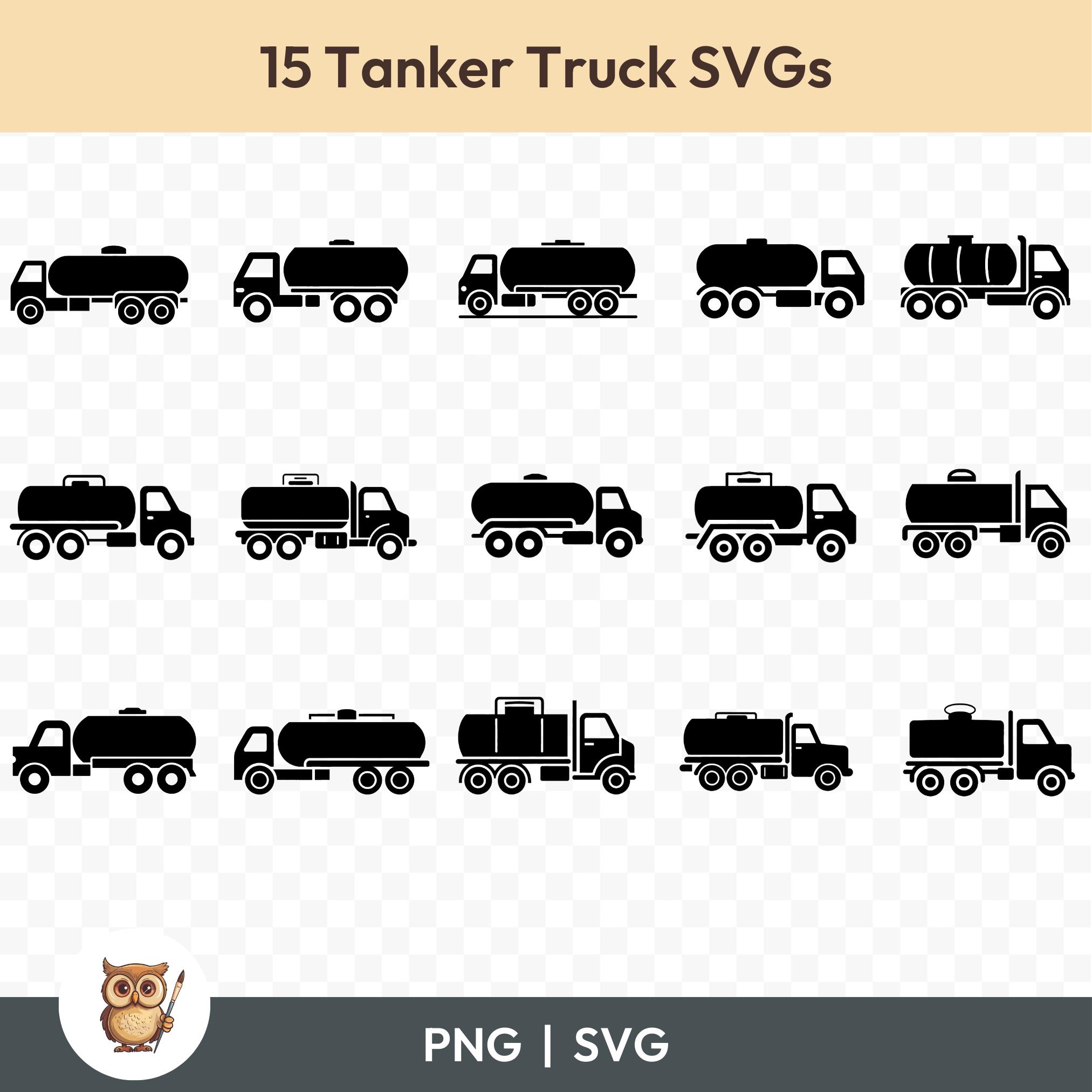 Tanker Truck SVG Bundle, Tanker Clipart, 15 Tanker Truck Cut Files for ...