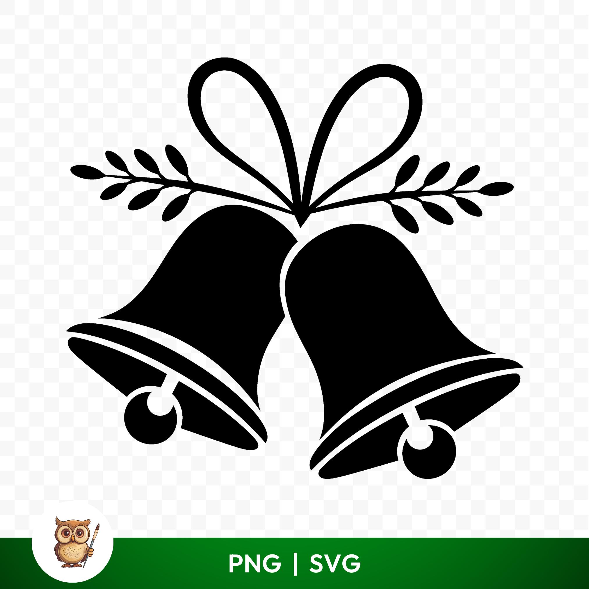 Christmas Bells SVG Bundle, Bells Clipart, 15 Bell Silhouette Cut Files ...