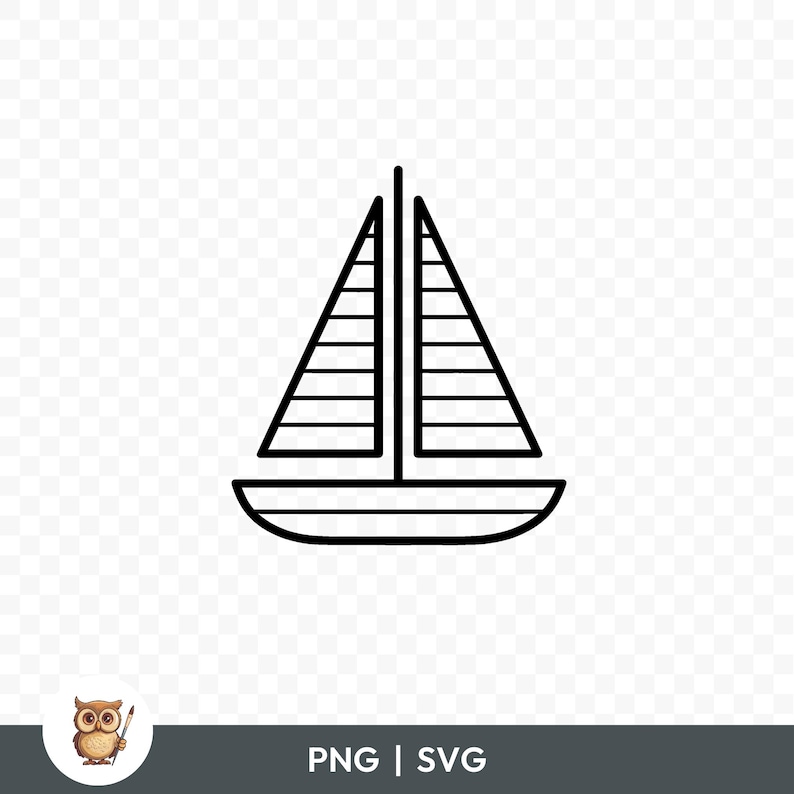 Sailboat Outline SVG Bundle, Sailboat Clipart, 15 Simple Sailboat Cut ...