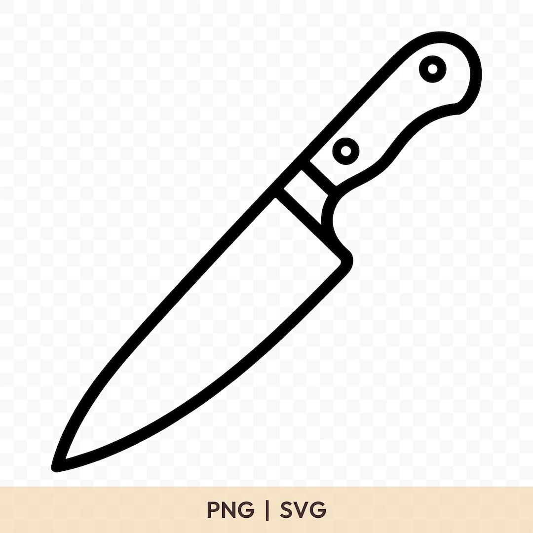 Kitchen Knife SVG: Kitchen Knife Cut File, Kitchen Knife PNG, Kitchen ...