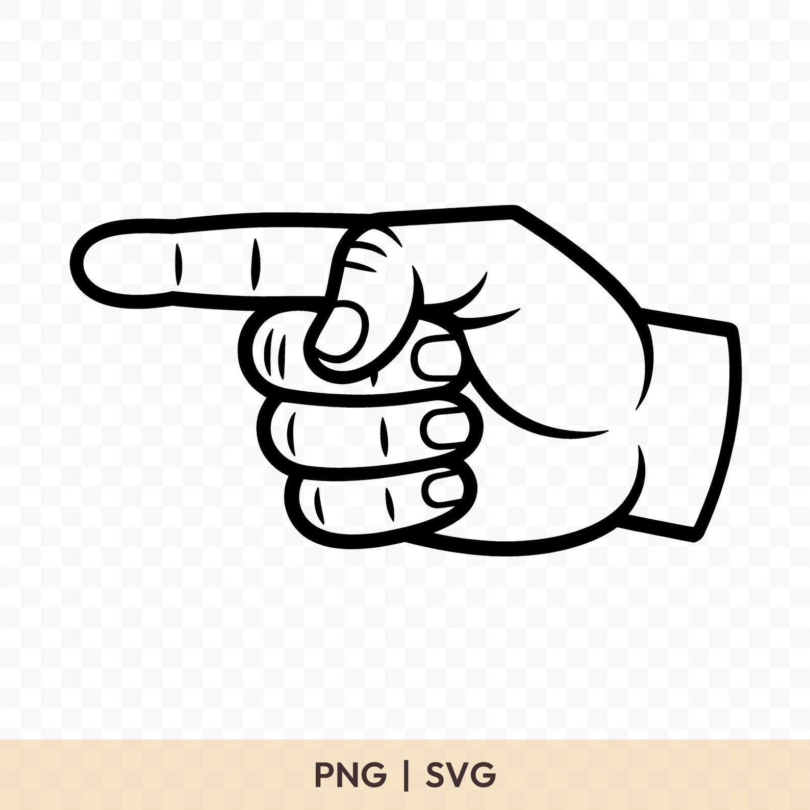 Pointing Hand SVG: Pointing Hand Cut File, Pointing Hand PNG, Pointing ...