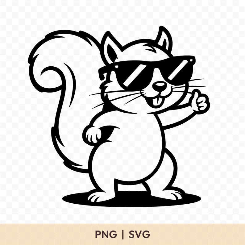 Dancing Squirrel SVG: Squirrel Cut File, Squirrel PNG, Squirrel Silhouette, Squirrel Cricut ...