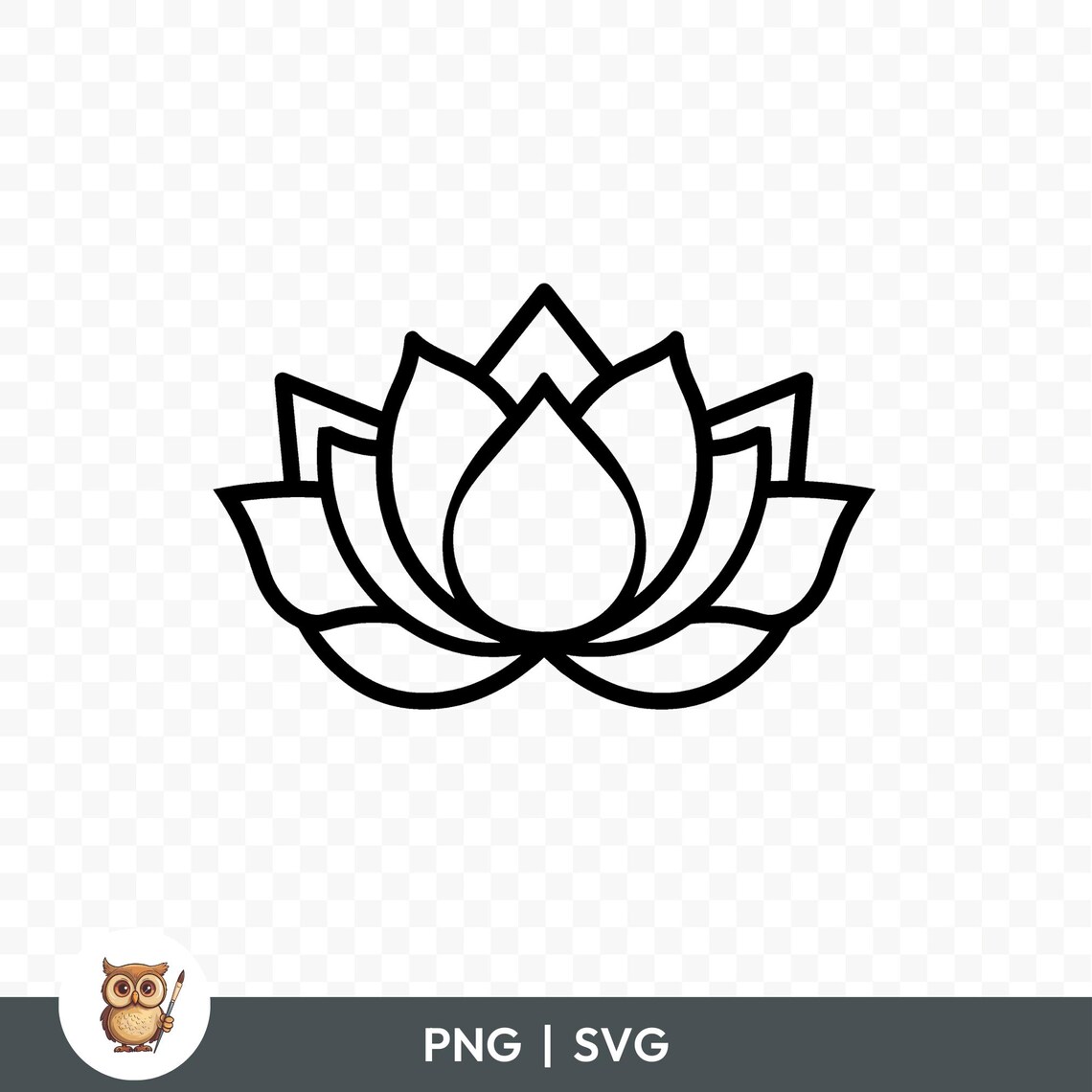Lotus Flower Outline SVG Bundle, Lotus Flower Clipart, 15 Lotus Flower ...