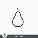 Simple Pear SVG Bundle, Pear Clipart, 15 Pear Outline Cut Files for ...
