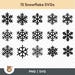 Snowflake SVG Bundle, Snowflake Clipart, 15 Snowflake Cut Files for ...