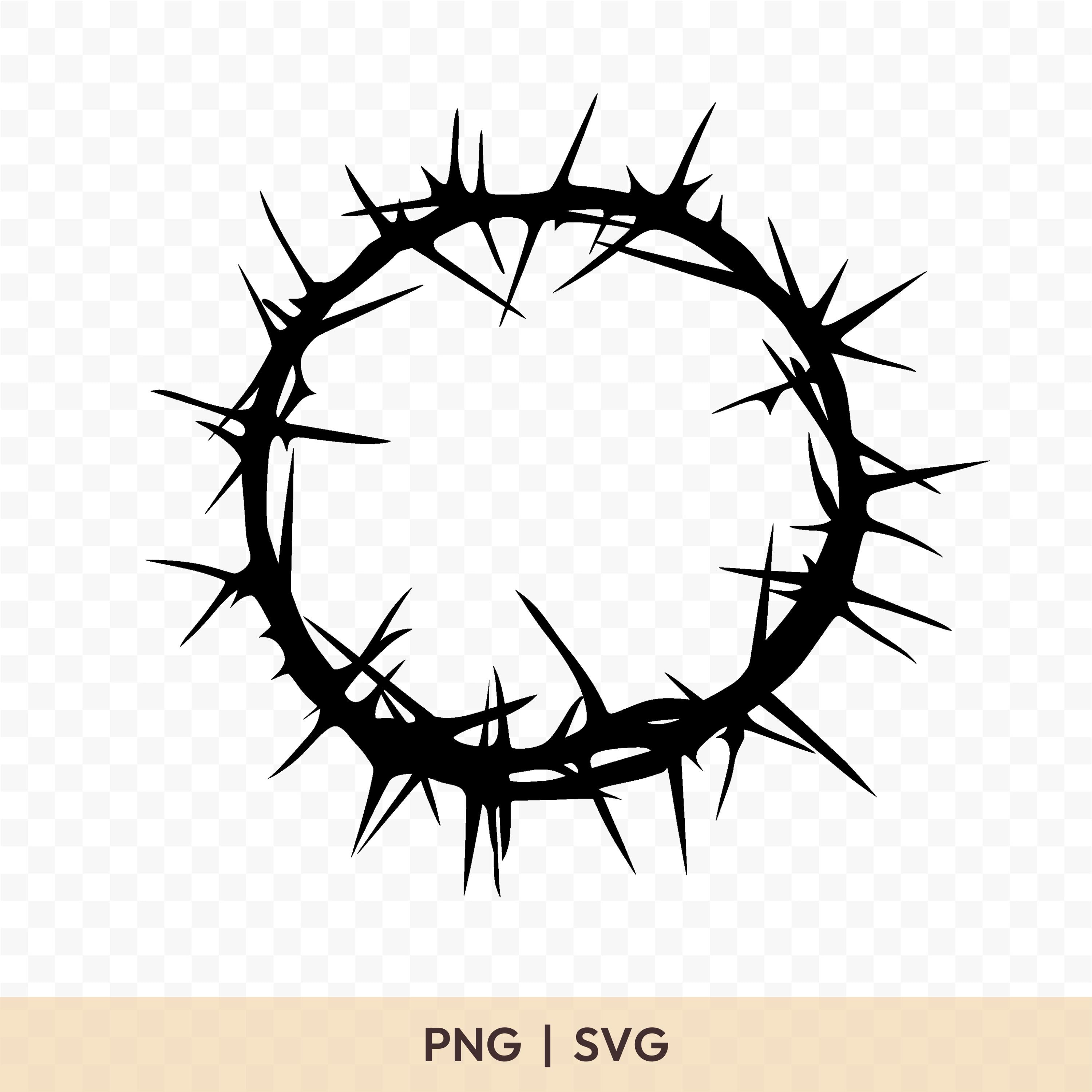 Crown of Thorns SVG: Cut File for Cricut, Silhouette, Digital Download ...