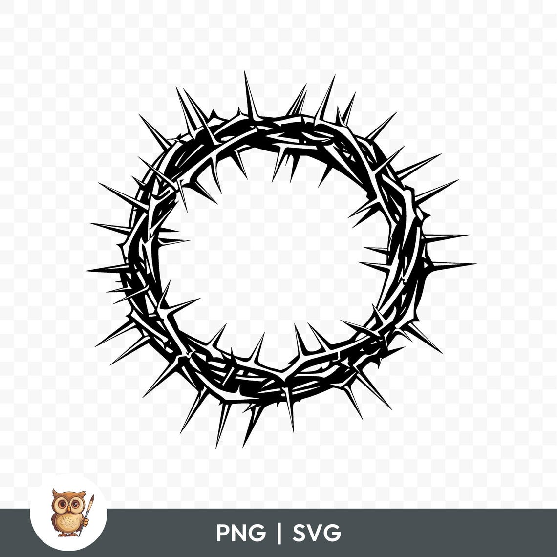 Crown of Thorns SVG Bundle, Crown of Thorns Clipart, 15 Thorn Crown Cut ...