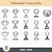 Baseball Trophy SVG Bundle, Baseball Trophy Clipart, 15 Baseball Trophy ...