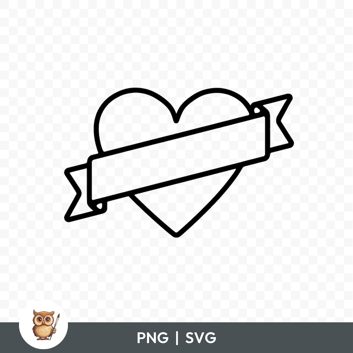 Heart With Banner SVG Bundle, Heart Banner Clipart, 15 Heart Cut Files ...