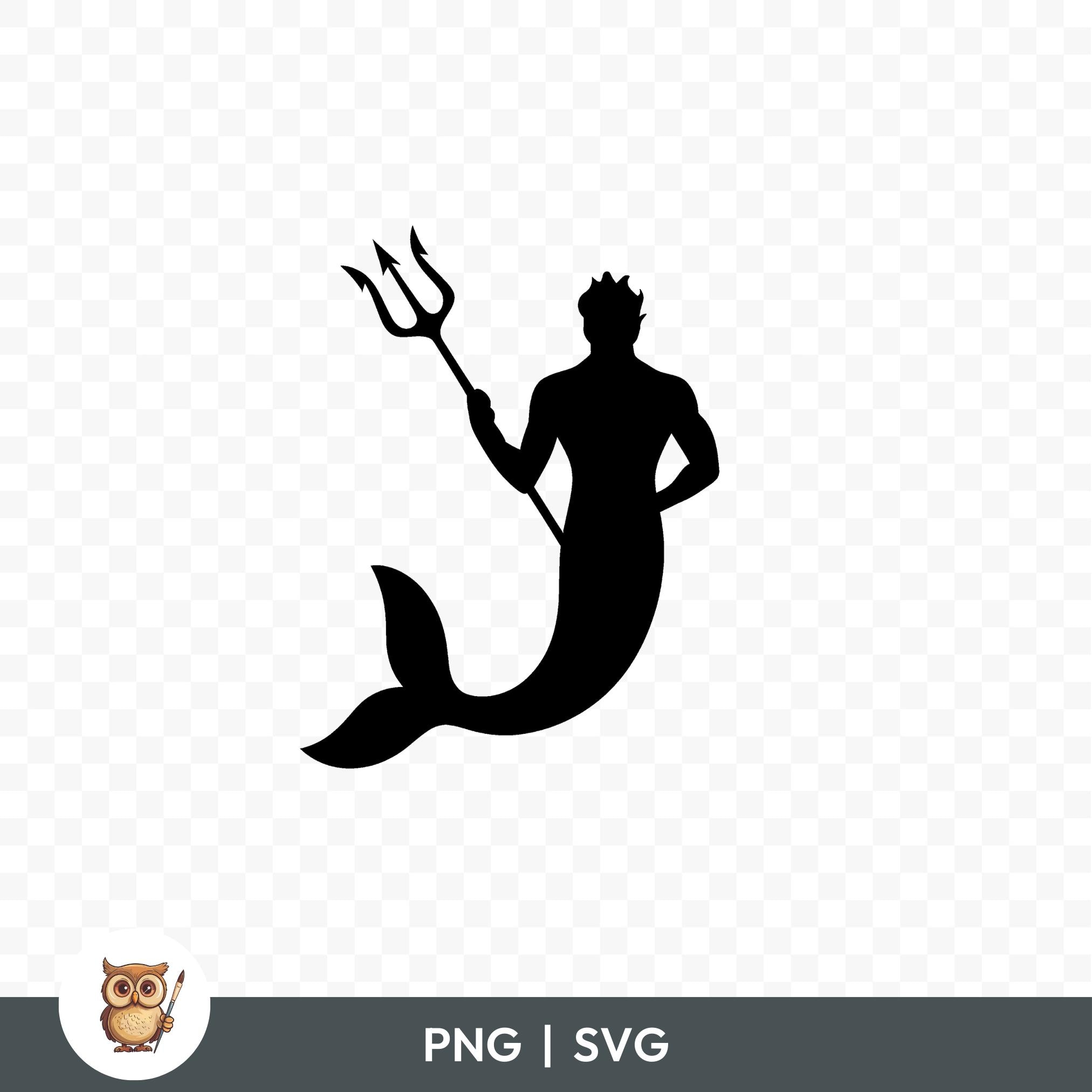 Merman Silhouette SVG Bundle, Merman Clipart, 15 Merman Cut Files for ...