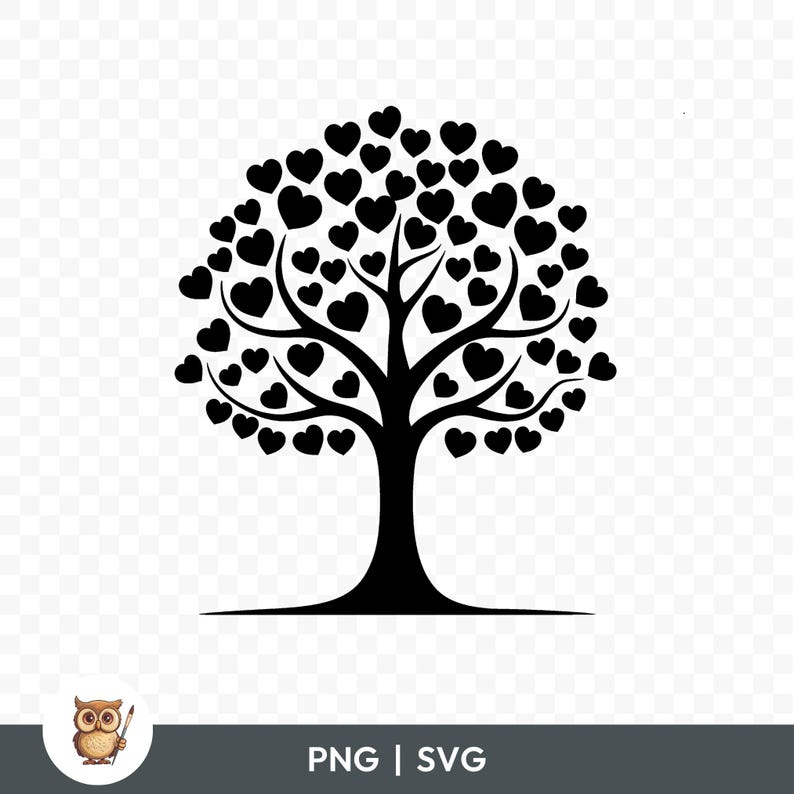 Heart Tree SVG Bundle, Tree Heart Clipart, 15 Tree Cut Files for Cricut ...