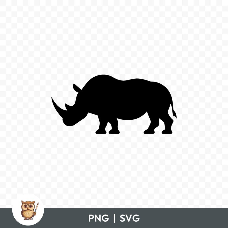 Rhino Silhouette SVG Bundle, Rhino Clipart, 15 Rhinoceros Cut Files for ...
