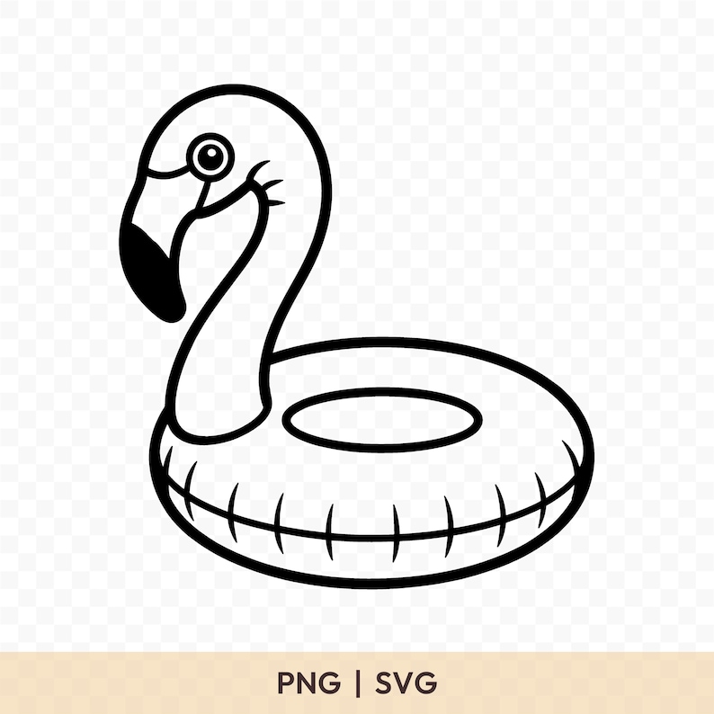 Flamingo Pool Float SVG: Cut File for Cricut, Silhouette, Summer Decor ...