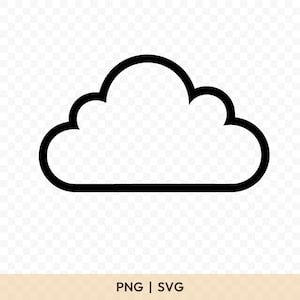 Cloud SVG: Cloud Cut File, Cloud PNG, Cloud Silhouette, Cloud Cricut ...