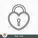 Heart Padlock SVG Bundle, Heart Shaped Lock Clipart, 15 Heart Lock Cut ...