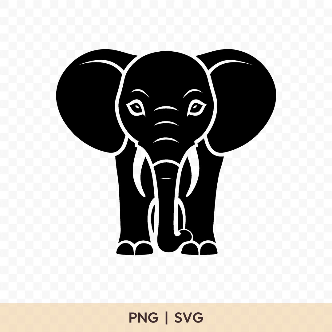 Elephant SVG: Elephant Cut File, Elephant PNG, Elephant Silhouette ...