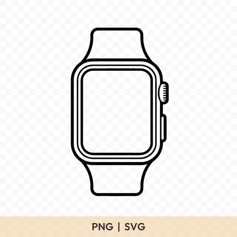 Smartwatch SVG: Smartwatch Cut File for Cricut, Watch SVG, Smartwatch ...
