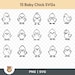 Cute Chick SVG Bundle, Baby Chick Clipart, 15 Chick Cut Files for ...