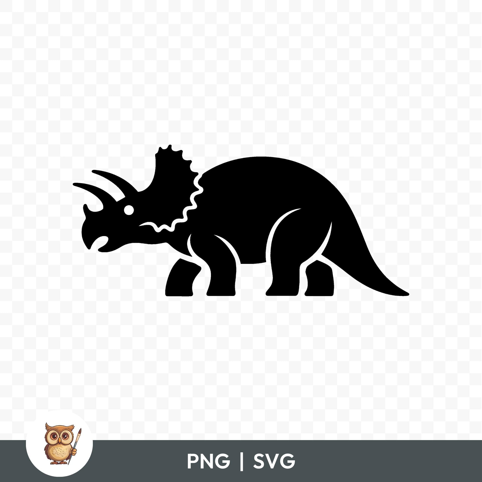 Triceratops Silhouette SVG Bundle, Triceratops Clipart, 15 Triceratops ...