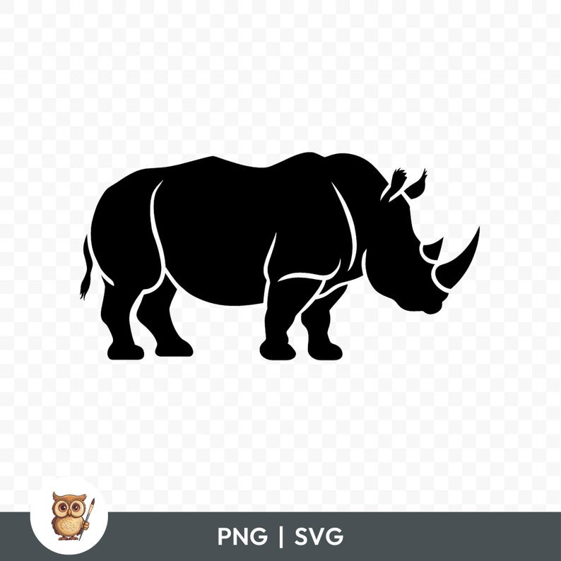 Rhino Silhouette SVG Bundle, Rhino Clipart, 15 Rhinoceros Cut Files for ...