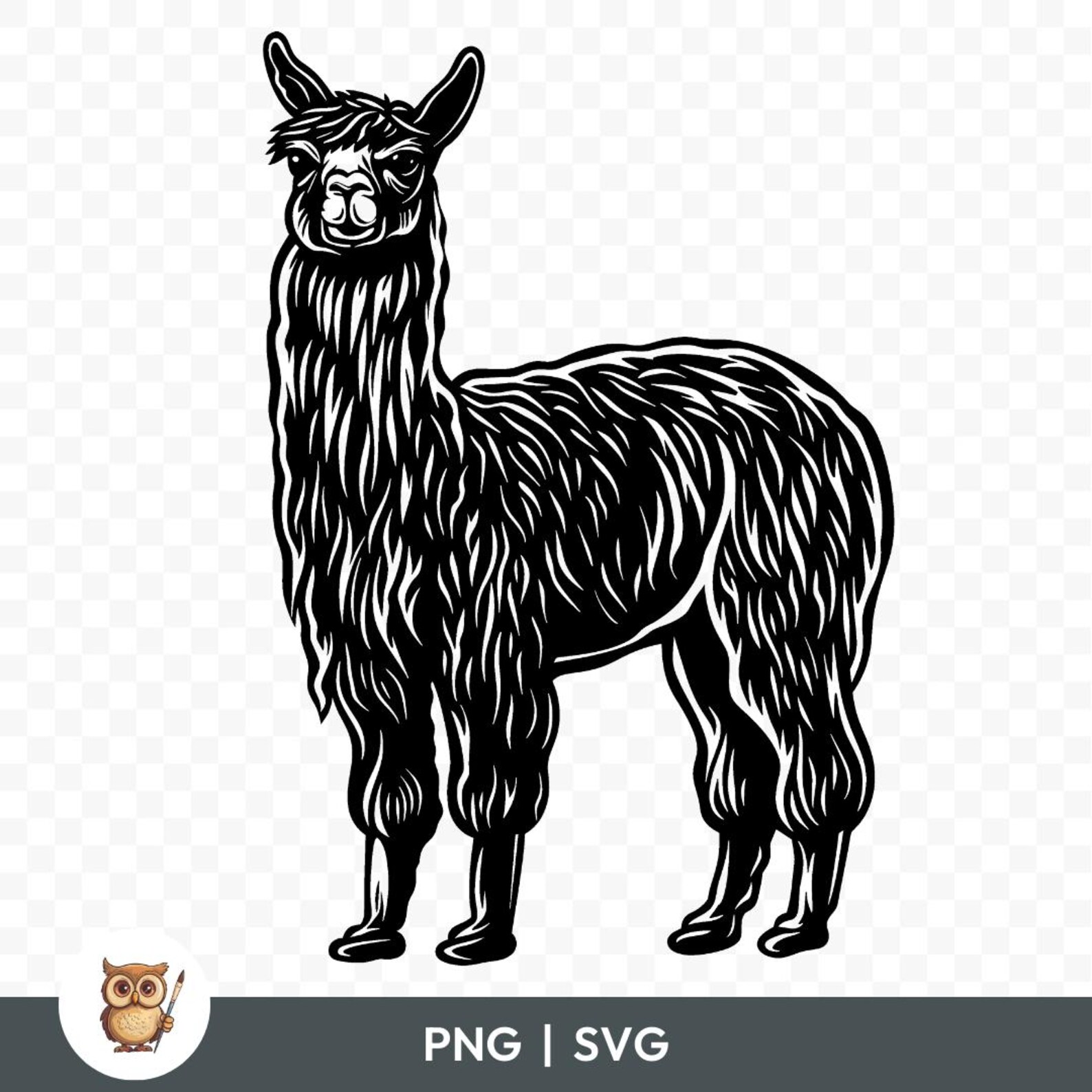 Alpaca Silhouette SVG Bundle, Alpaca Silhouette Clipart, 15 Alpaca ...