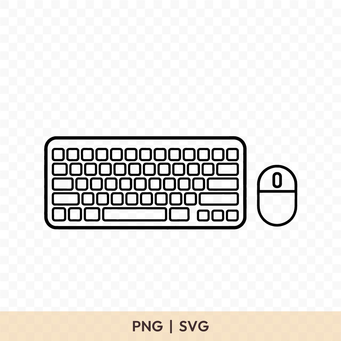Keyboard and Mouse SVG: Cut File for Cricut, Keyboard SVG, Computer ...