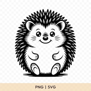 Cute Hedgehog SVG: Cut File for Cricut, Silhouette, Digital Download ...