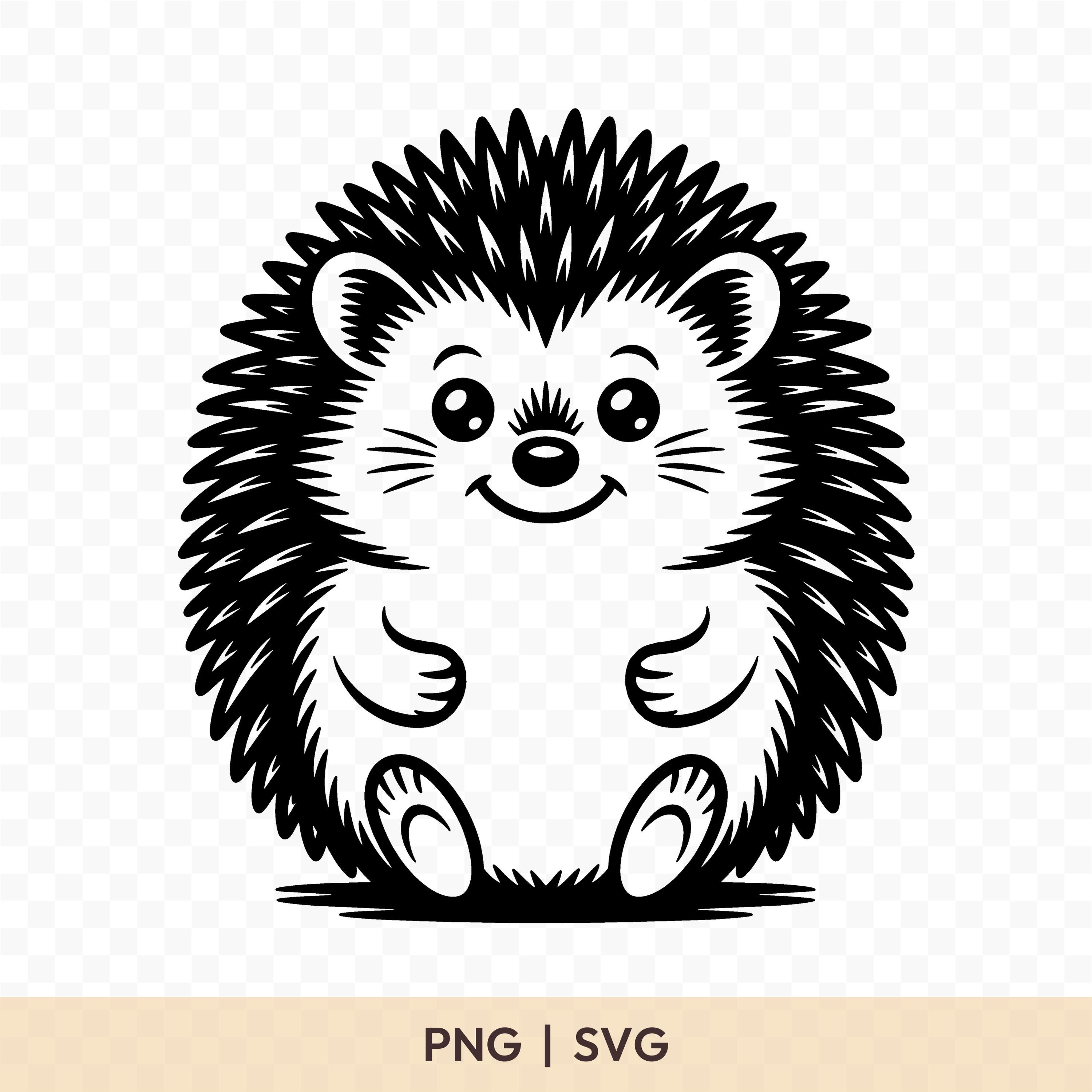 Cute Hedgehog SVG: Cut File for Cricut, Silhouette, Digital Download ...