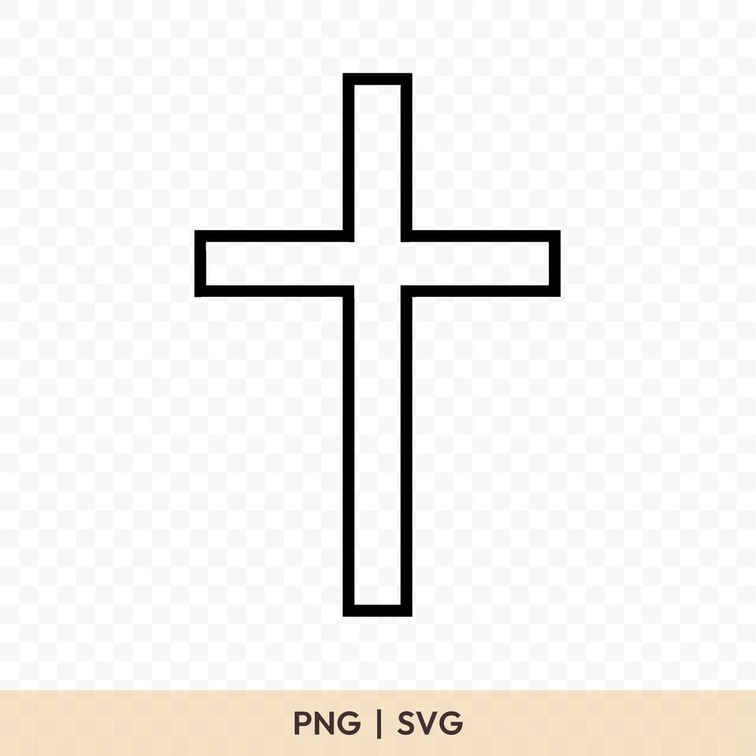 Cross Outline SVG: Cut File for Cricut, Silhouette, Digital Download ...