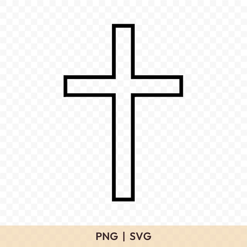 Cross Outline SVG: Cut File for Cricut, Silhouette, Digital Download ...