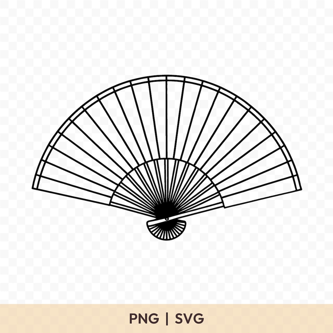 Hand Fan SVG: Hand Fan Cut File, Hand Fan PNG, Hand Fan Silhouette ...
