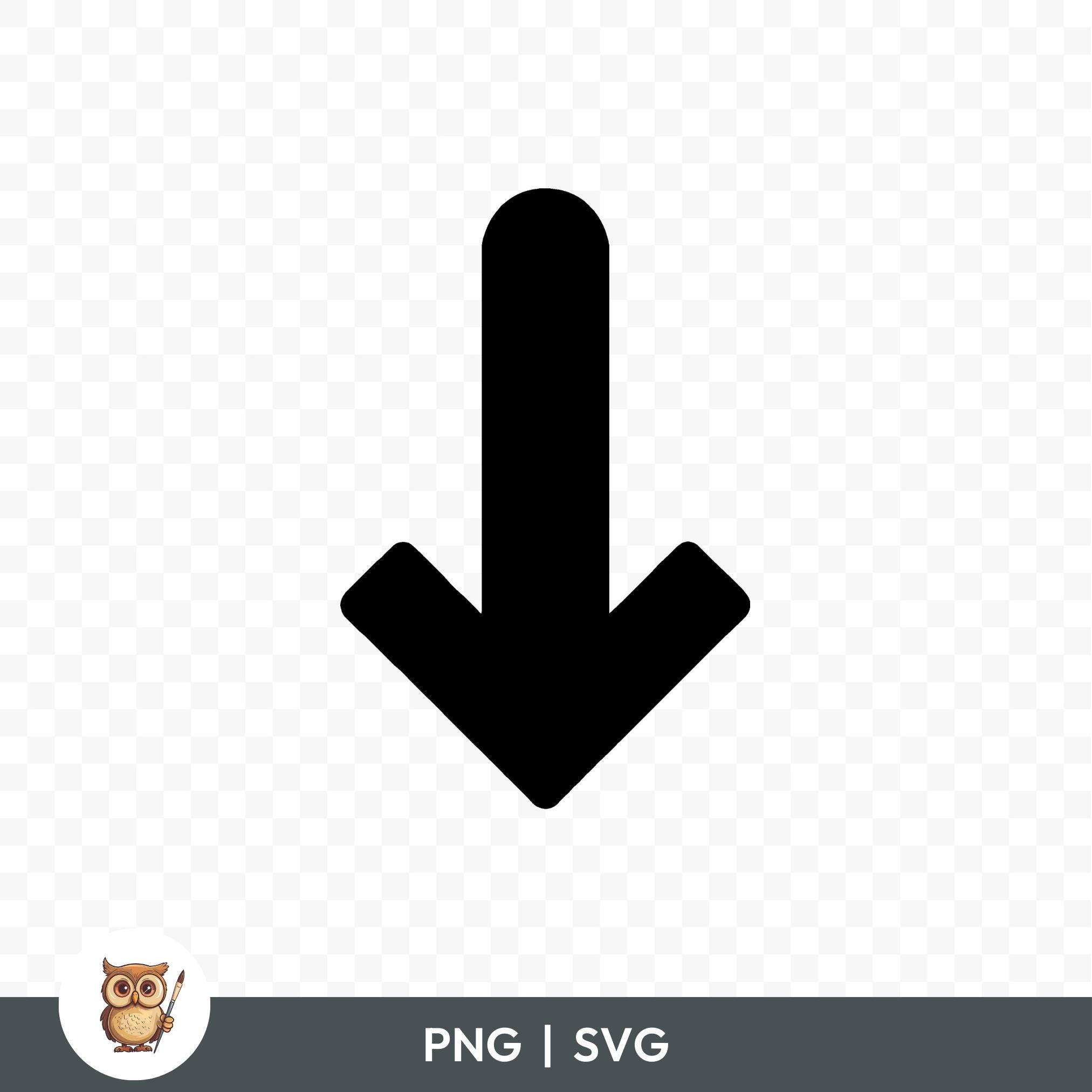 Down Arrow SVG Bundle, Down Arrow Clipart, 15 Arrow Silhouette Cut ...